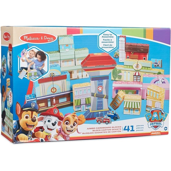 Melissa & Doug | Toys | Melissa Doug Paw Patrol Jumbo Cardboard Blocks ...